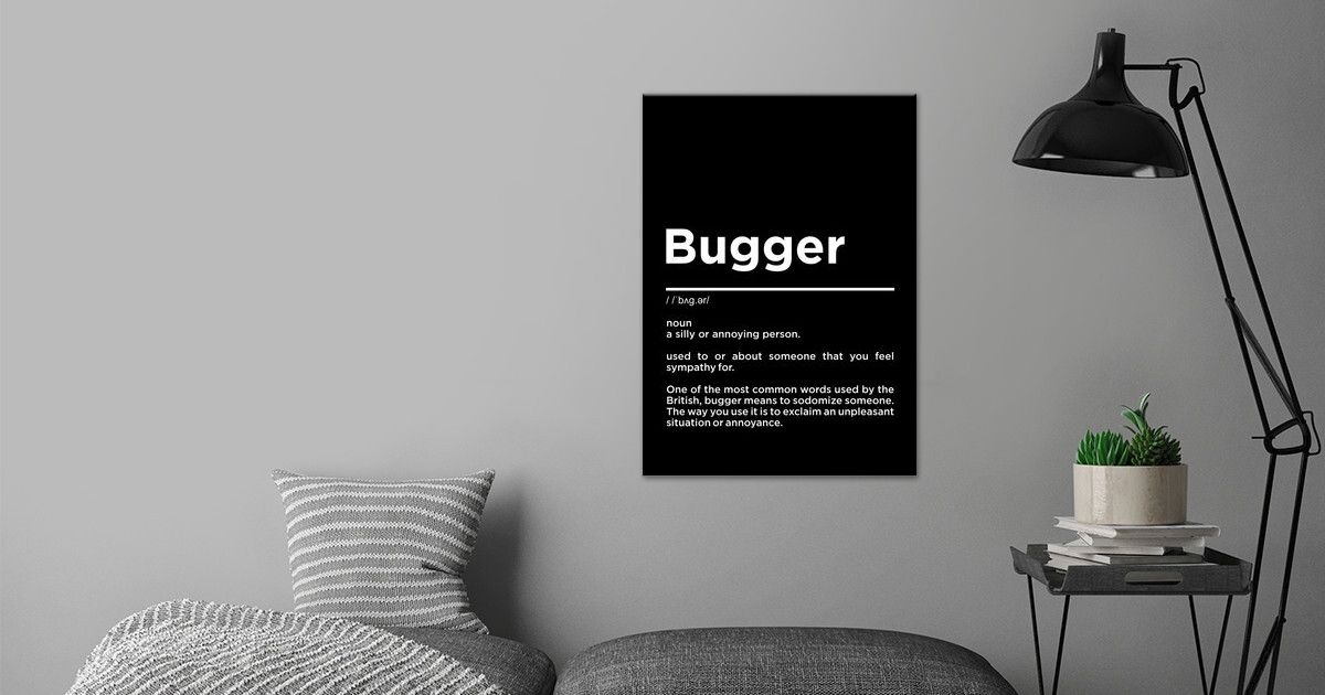'bugger' Poster by Lowpoly Posters | Displate