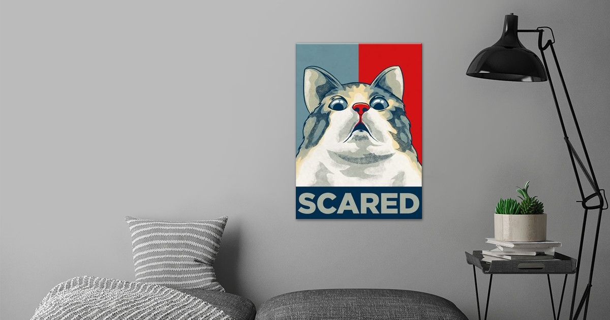 'Scared Cat Meme' Poster by Adam Project | Displate