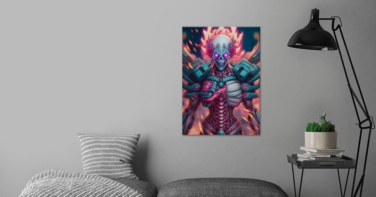 'Hyper Psychic Skeleton' Poster by Spacekraftwerk | Displate