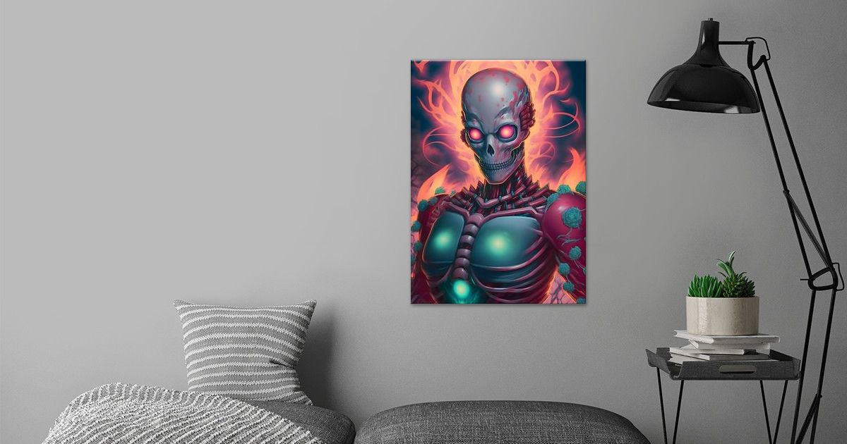 'Psychic Android Skeleton' Poster by Spacekraftwerk | Displate