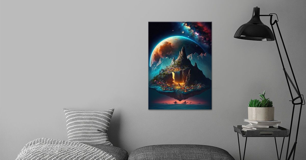 'Cosmic Citadel' Poster by FL ART | Displate