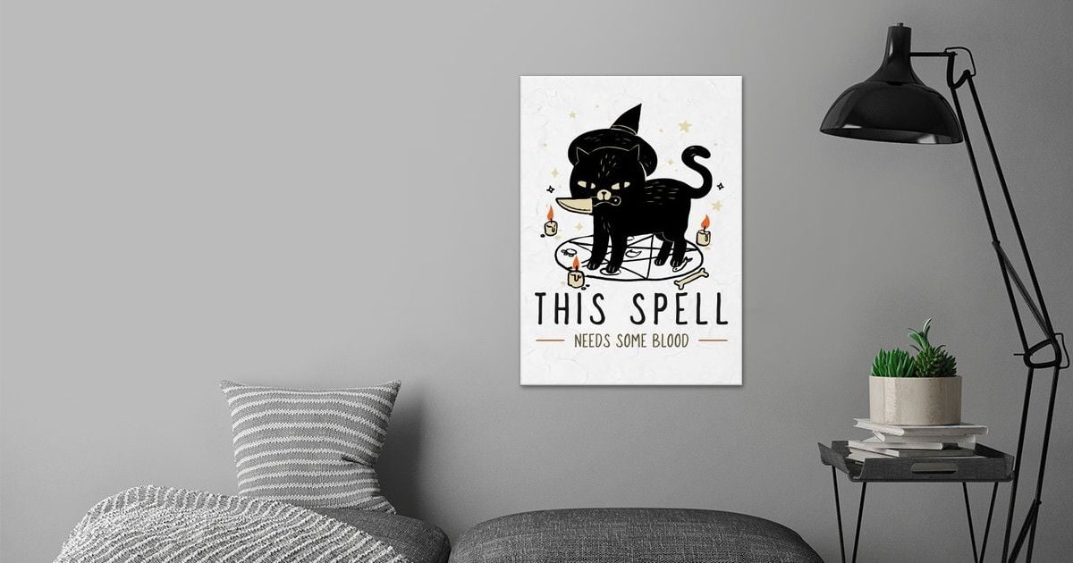 'Black Cat Spell' Poster by NIZAM KHAN | Displate