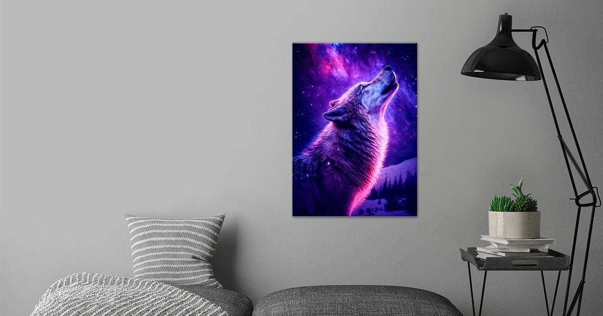 'Howling wolf Galaxy' Poster by nogar007 | Displate