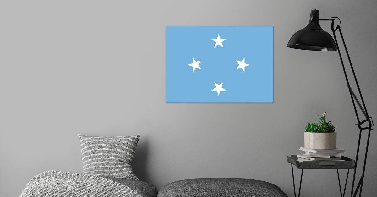 'FSM Flag of Micronesia' Poster by Bruce Stanfield | Displate