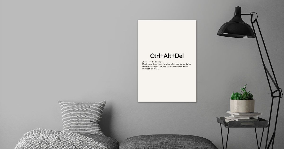 'Ctrl Alt Del Definition ' Poster by 1x Merch | Displate