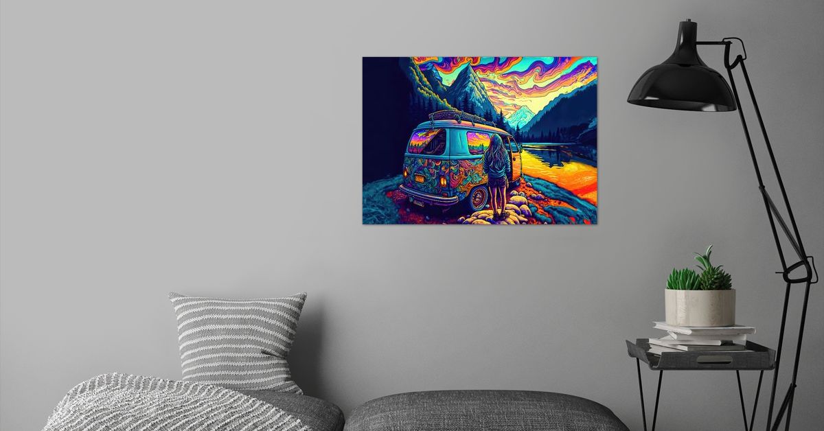 'Psychedelic Road Trip' Poster by SpiritoftheRainbow | Displate
