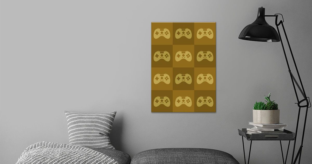 'Gamer Controllers Yellow' Poster by 84PixelDesign | Displate
