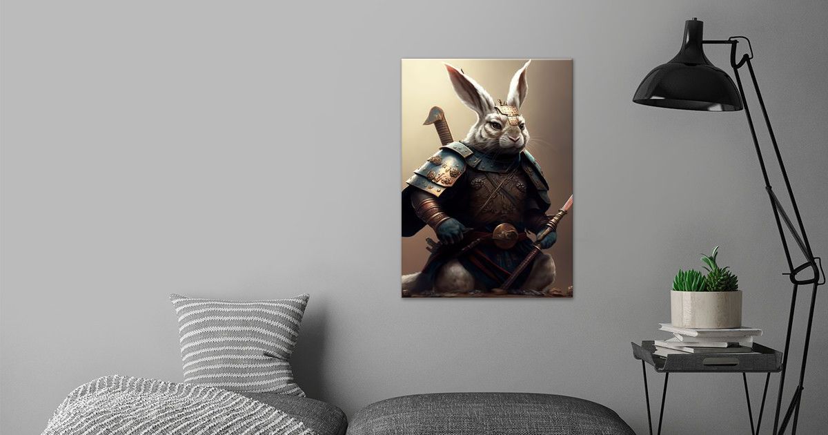 'rambo rabbit animal' Poster by Desiree Mendez | Displate