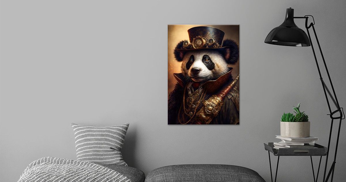 'Steampunk Panda' Poster by AlekSunDoor Art | Displate