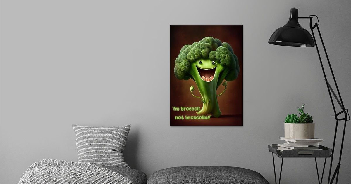 'Funny Broccoli Quote' Poster by Alexandru Stepanenco | Displate