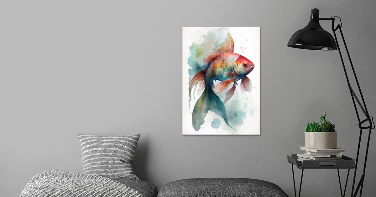 'Fish Watercolor' Poster by Usama Design | Displate