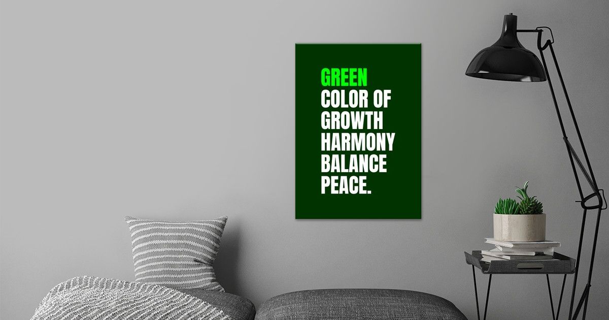 'Inspirational Green Quote' Poster by Spacekraftwerk | Displate