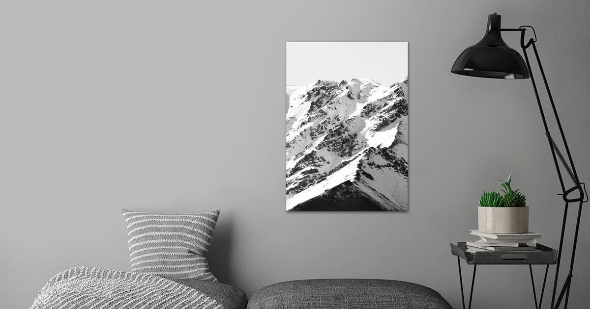 'Mountain Black and White' Poster by Joshua Small | Displate