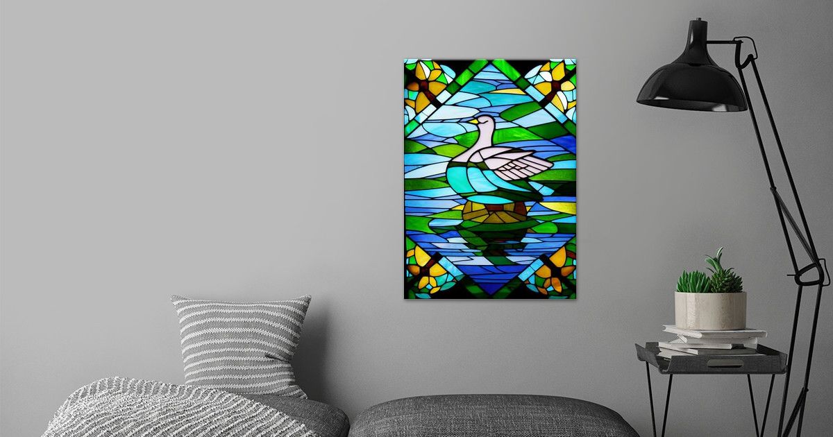 'Goose Stained Glass Style' Poster by Holzkovic | Displate