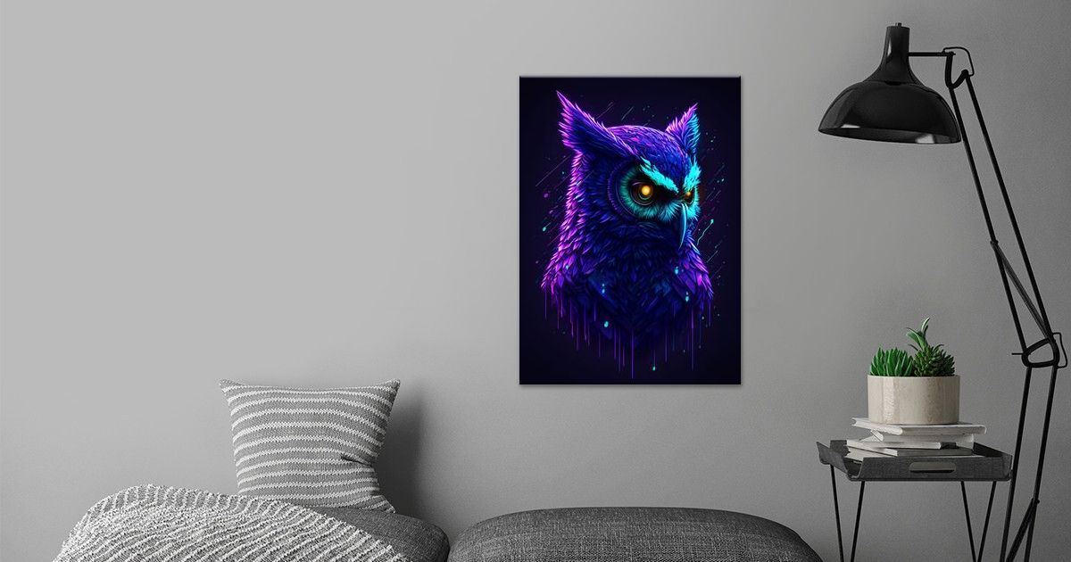 'The menacing Owl' Poster by Patrick Geiss | Displate