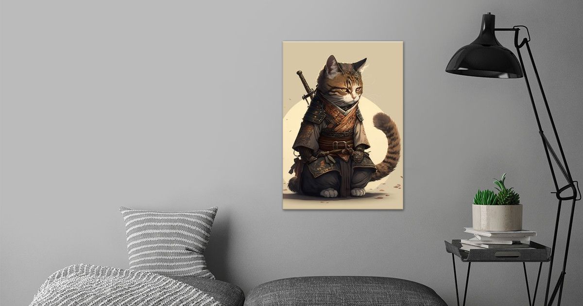 'Samurai Cat ' Poster by EPL Retro | Displate