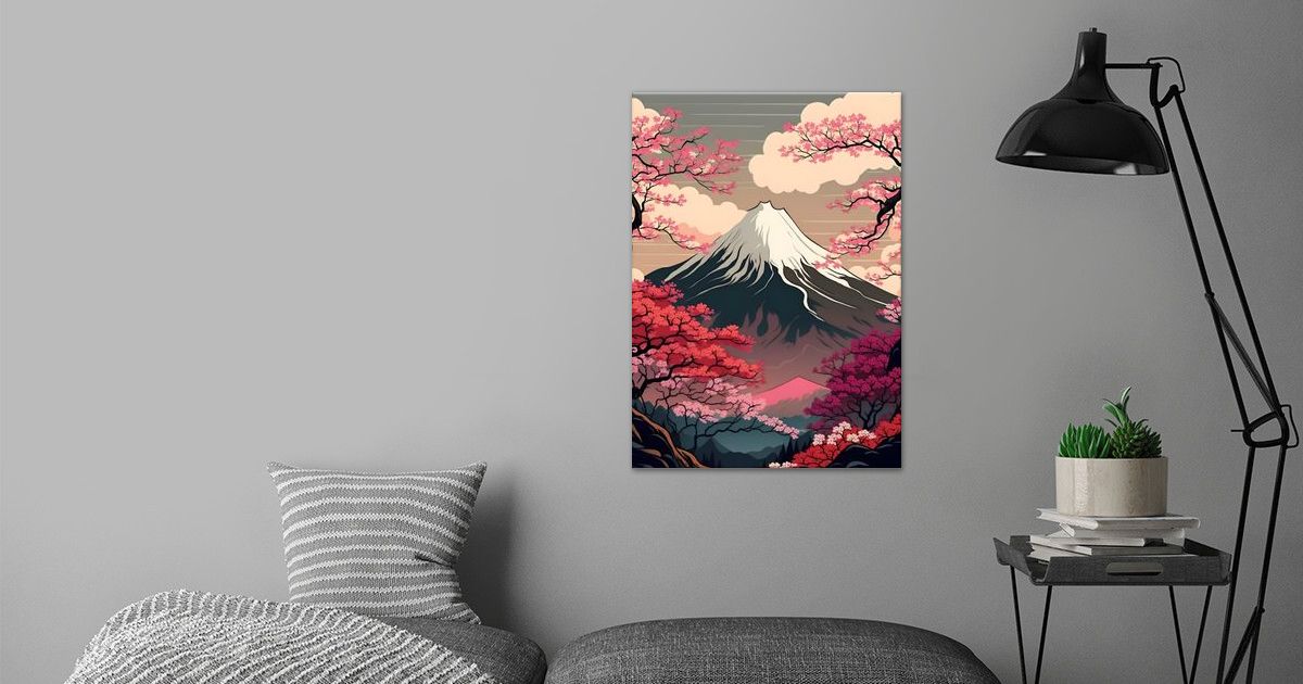 'Japan Mount Fuji Landscape' Poster by Art Jiyuu | Displate