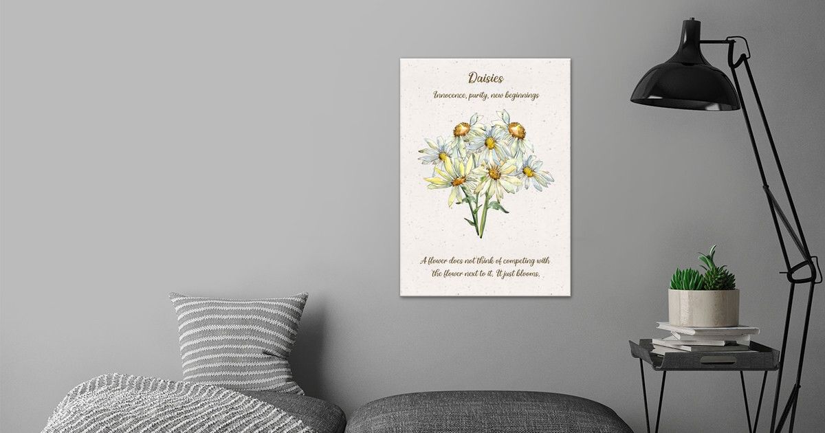 'Daisy Flower Language' Poster by XandYart | Displate