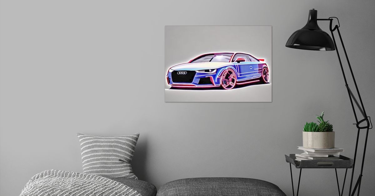 '2018 ABT Audi neon light ' Poster by Victoria Rutledge | Displate