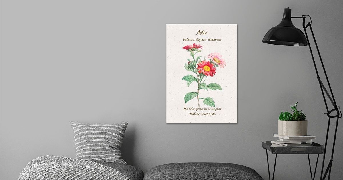 'Aster Flower Language' Poster by XandYart | Displate