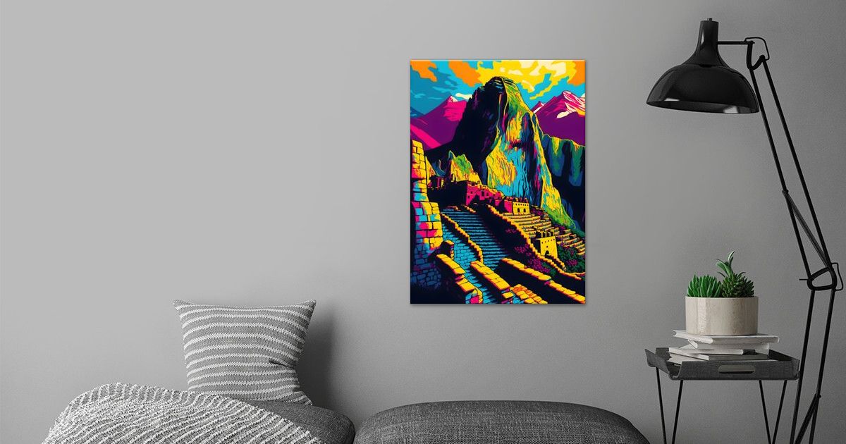 'Peru Machu Picchu Pop Art' Poster by Maël Sterlin | Displate