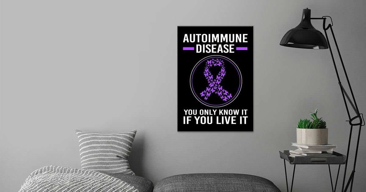 'Purple Ribbon Autoimmune' Poster by FunnyGifts | Displate