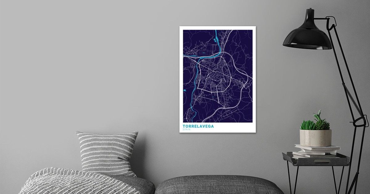 'Torrelavega City Map' Poster by Trulaf Design | Displate