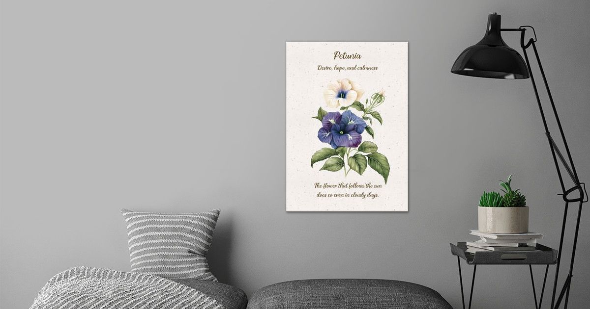 'Petunia Flower Language' Poster by XandYart | Displate