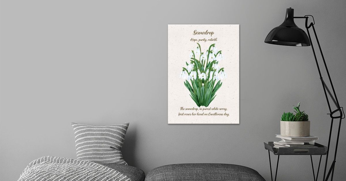 'Snowdrop Flower Language' Poster by XandYart | Displate