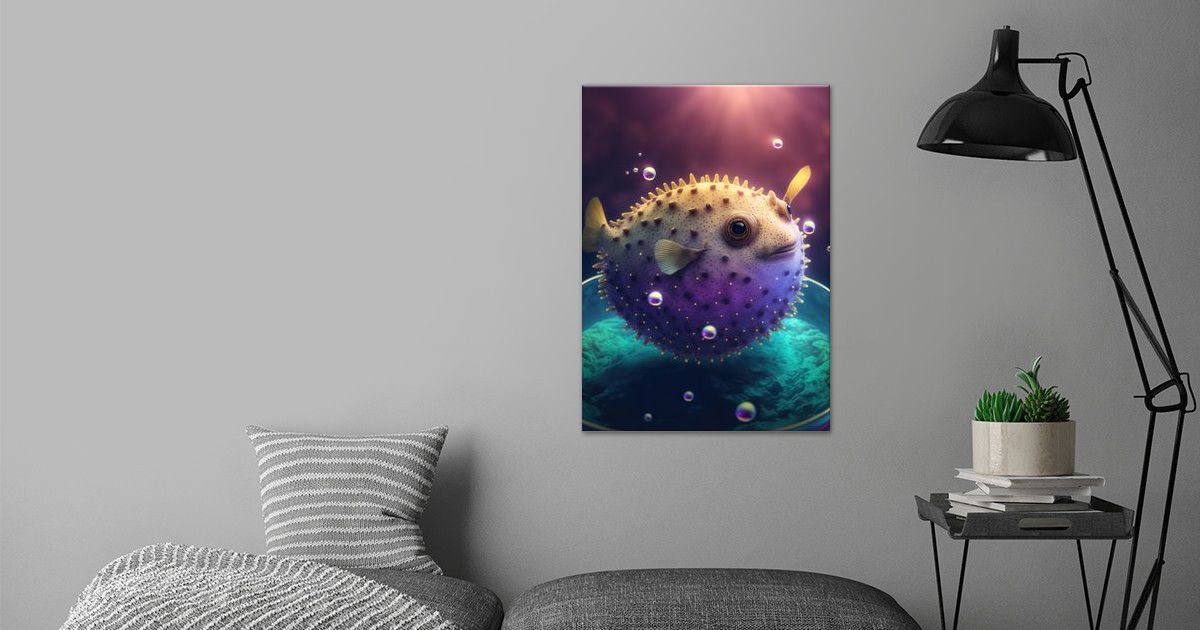 'pufferfish fish ' Poster by newton russell | Displate
