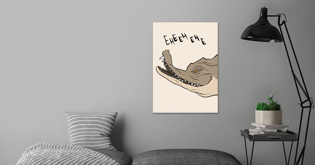 'cursed crocodile' Poster by Eunoia | Displate