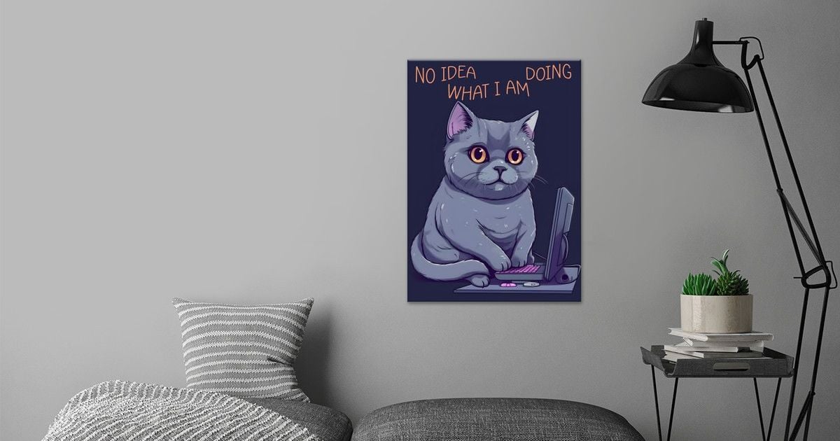 'Clueless Cat' Poster by GoodLifeImages | Displate