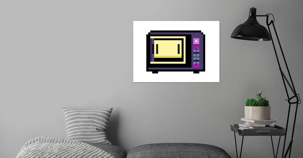 'Pixel art microwave oven c' Poster by Gianfranco Grenar | Displate