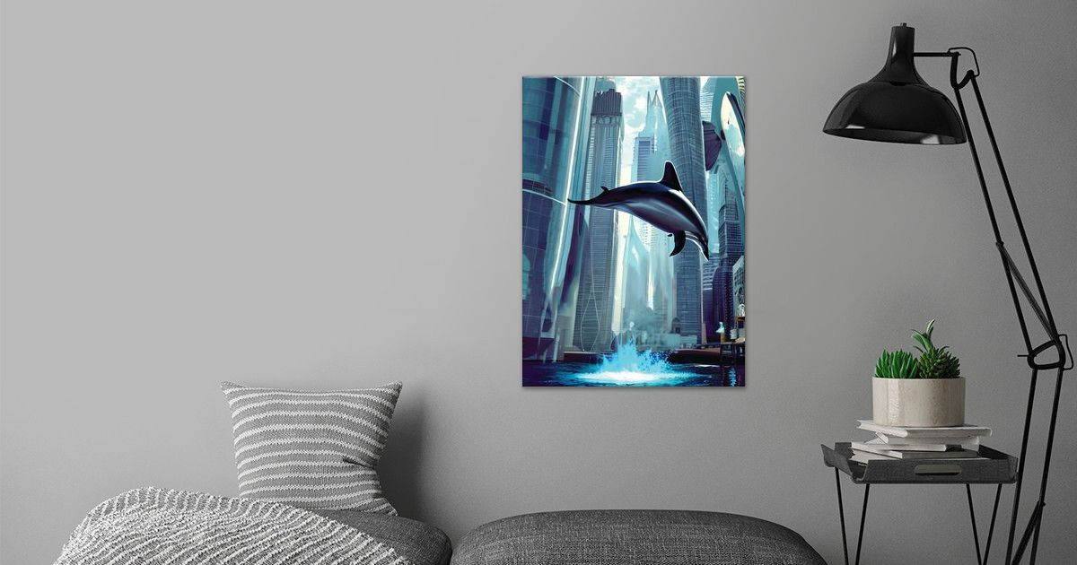 'Cyber Dolphin' Poster by ExtremeArtists | Displate