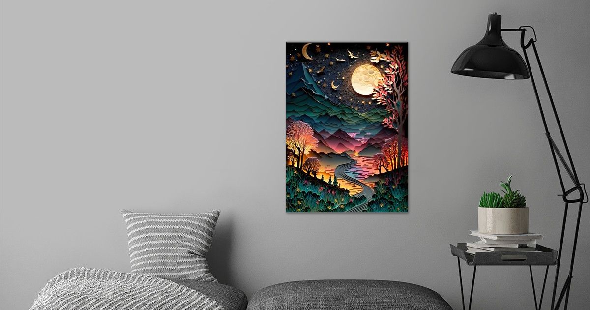 'Colorful Landscape' Poster by Digital Artist | Displate