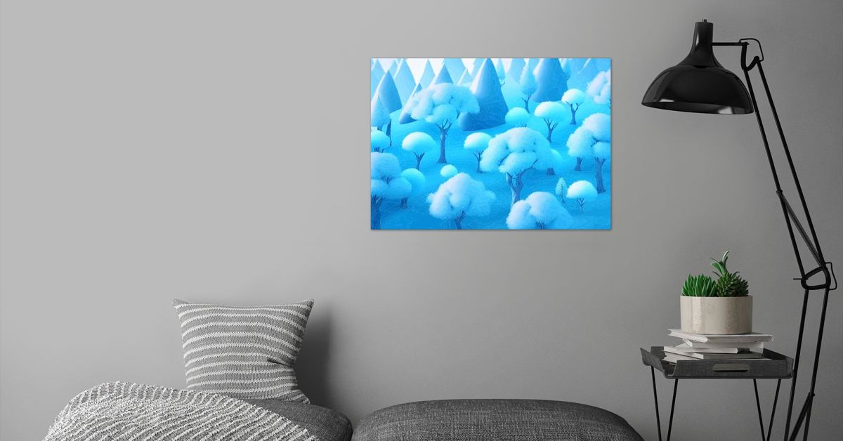 'forest snow cyan' Poster by Travel Travel | Displate