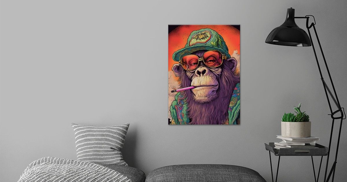 'Marijuana monkey' Poster by Atlas Mcguire | Displate