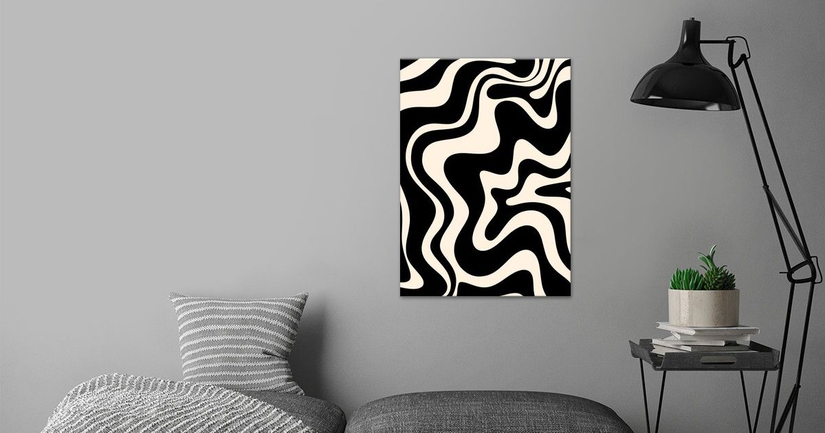 'Retro Liquid Swirl Pattern' Poster by Kierkegaard Design Studio | Displate