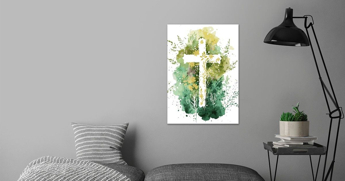 'Spring Flower Cross Art' Poster by BestPrints | Displate