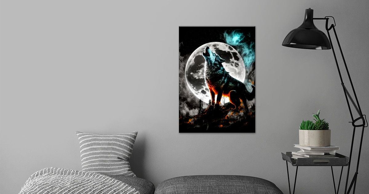 'Fantasy Wolf' Poster by Romos Xavi | Displate