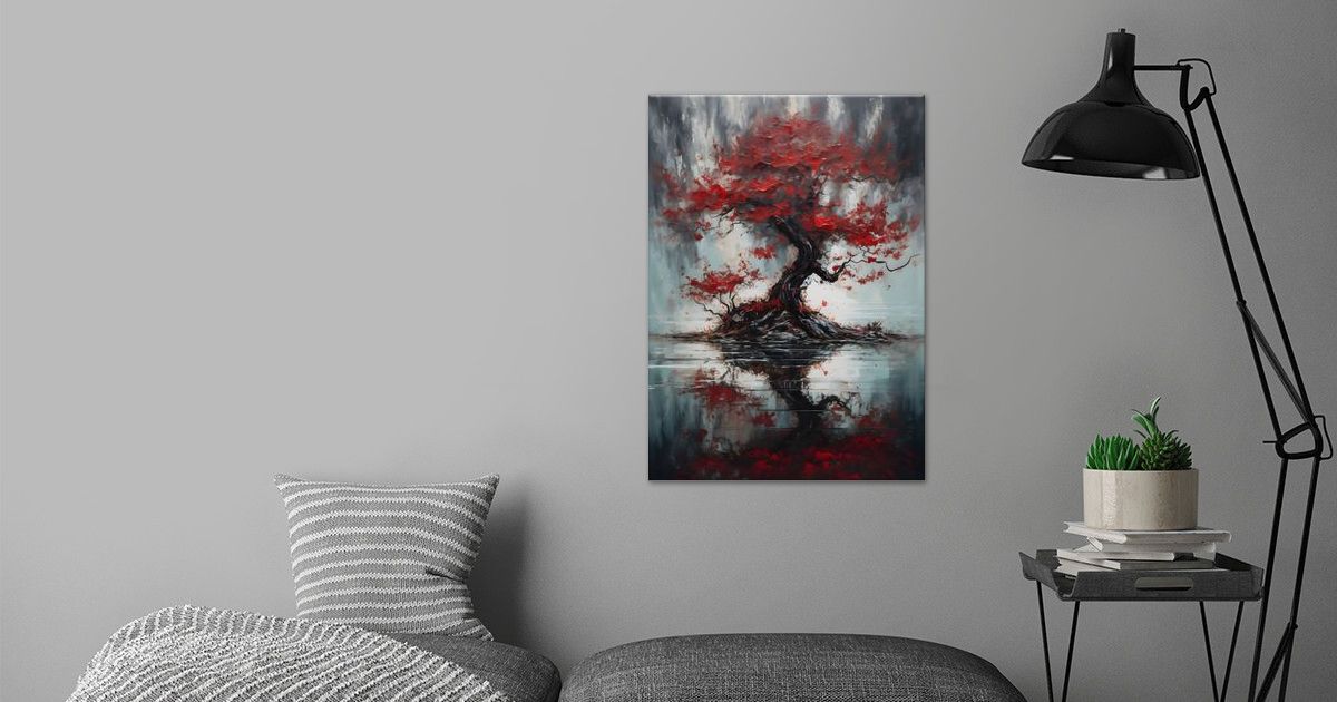 'Big red tree' Poster by Elz art | Displate