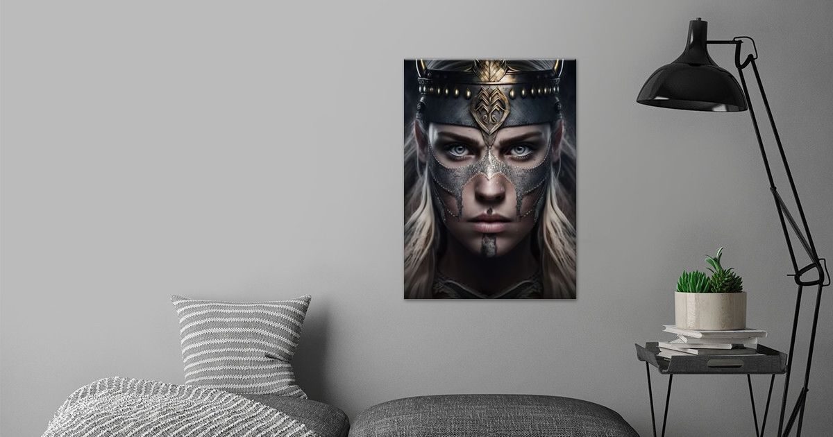 'Viking Warrior Princess' Poster by Fantasy Realm | Displate