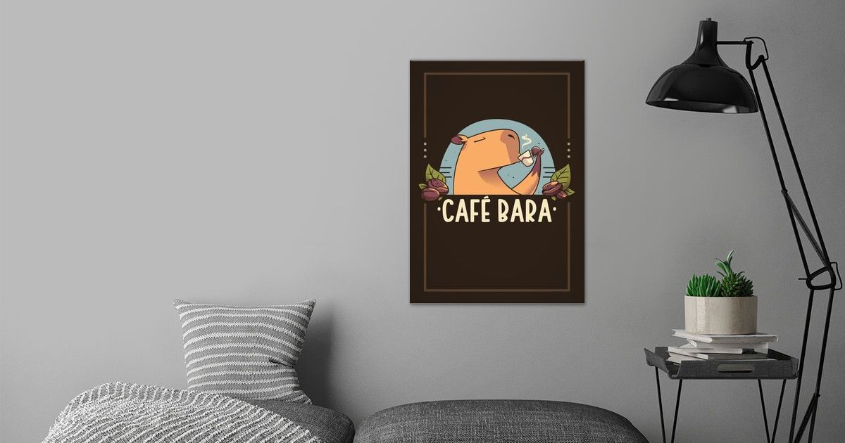 'CafeBara Capybara Coffee' Poster by Snouleaf | Displate