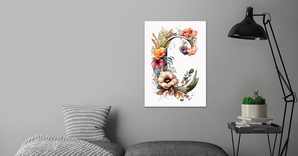 'Watercolor Letter C Poster' Poster by amaiaarts | Displate