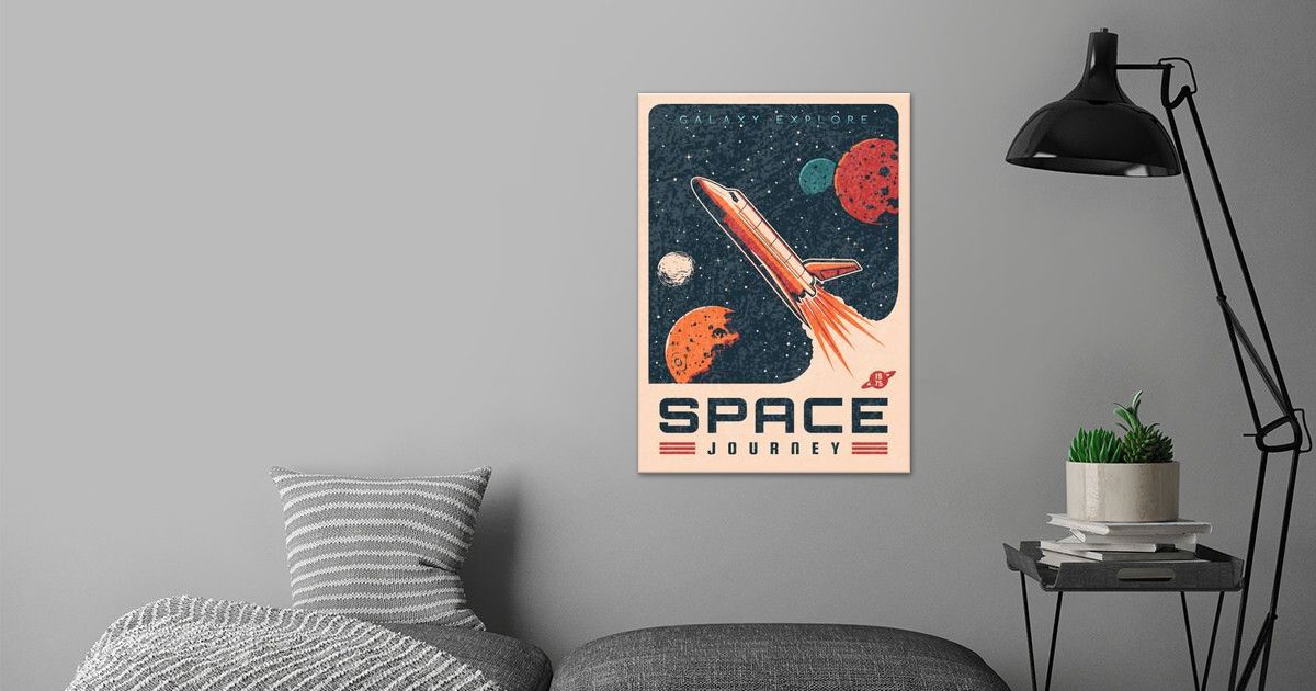 'Vintage retro space' Poster by Allan Brakus | Displate