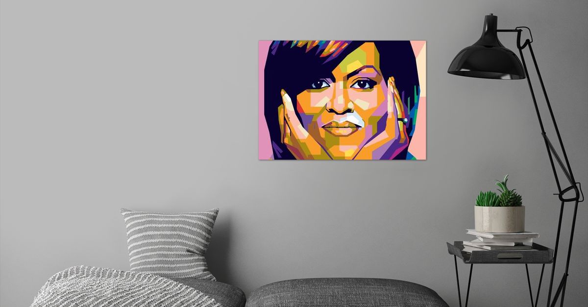 'Michelle Obama Pop Art' Poster by Erick Sato | Displate