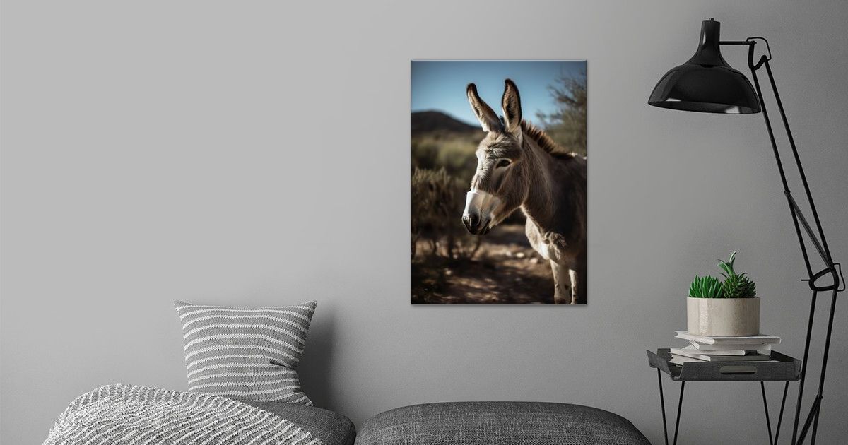 'Peaceful donkey' Poster by Zooscape Wildlife | Displate