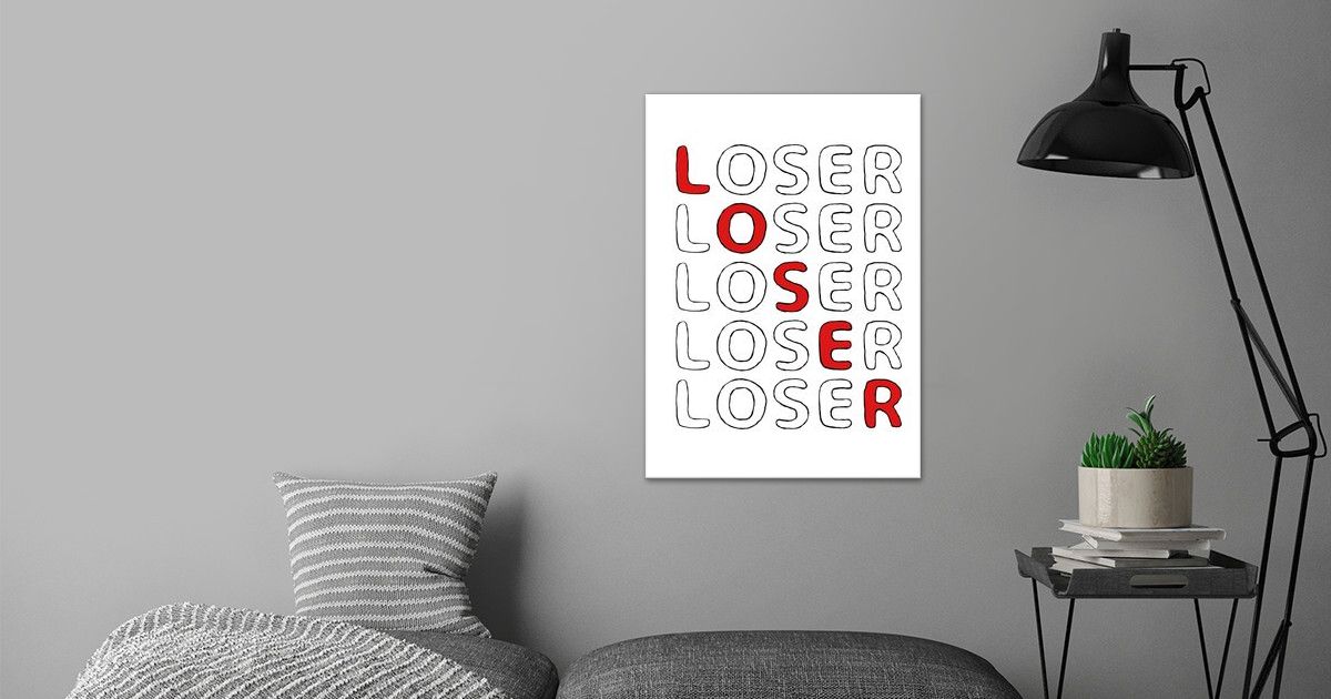 'LOSER White' Poster by Marshall Griffin | Displate