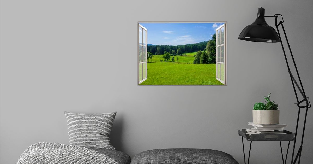 'Window veiw landscape' Poster by Fenestrart | Displate