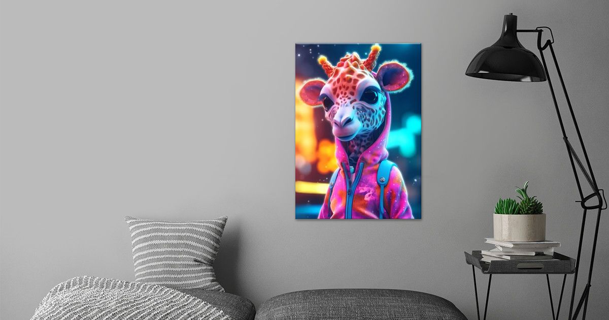 'Anthropomorphic Giraffe' Poster by Delphine | Displate